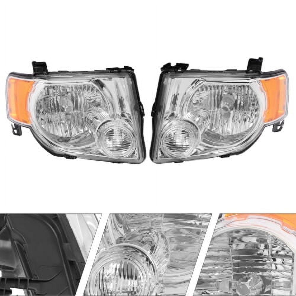 Pair Front Halogen w/ LED DRL Headlights Headlamps For Ford Escape SUV ...