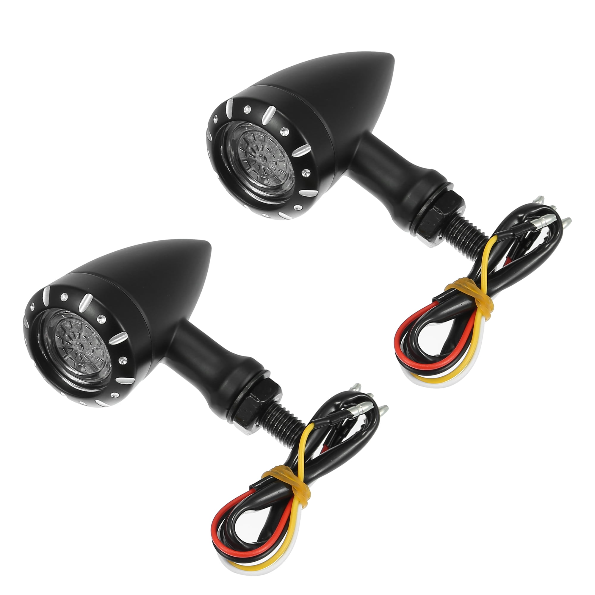 Pair Front Rear Motorcycle Turn Signal Light 4 Wires LED Indicator with ...