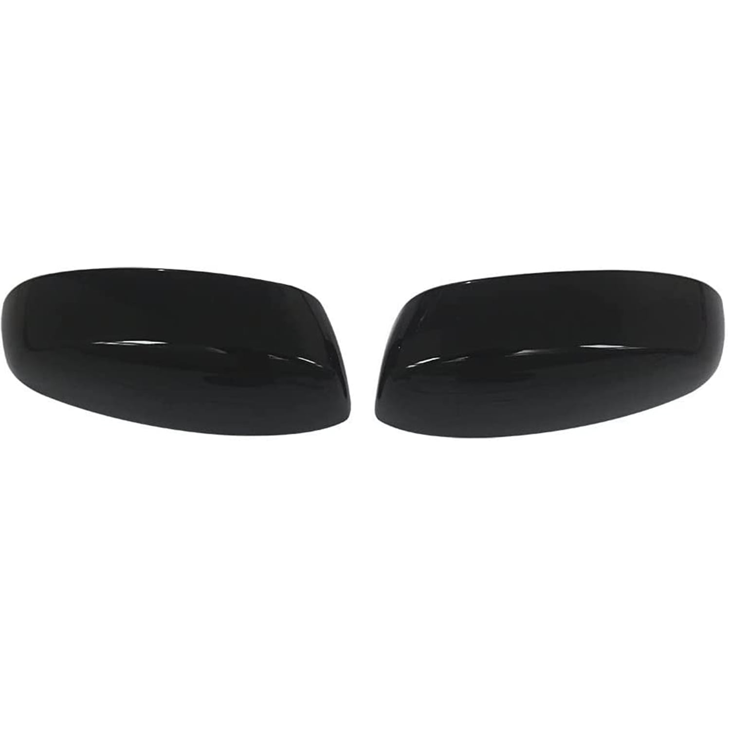 Pair Gloss Black Mirror Caps Cover Compatible with GMC Chevrolet ...