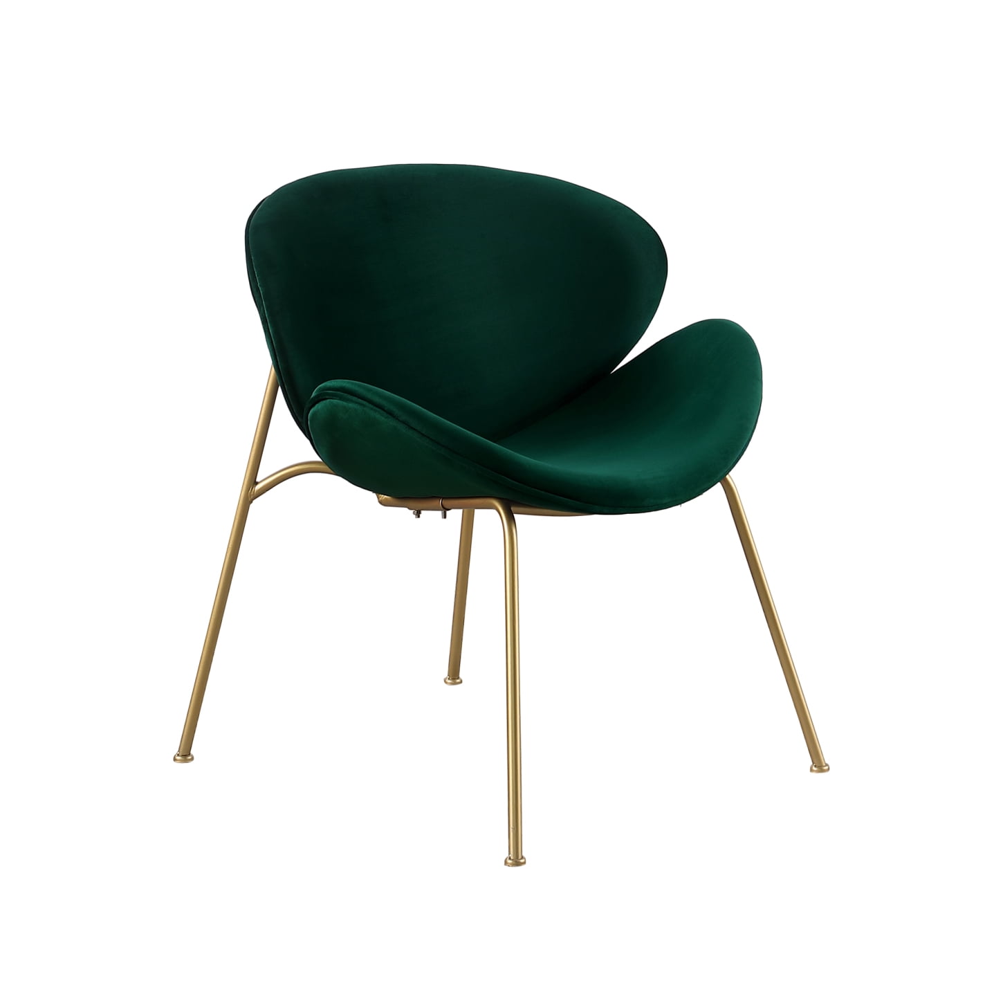 Pair of Graceful Green Velvet Lounge Chairs (2-Pack), Perfect for Your ...