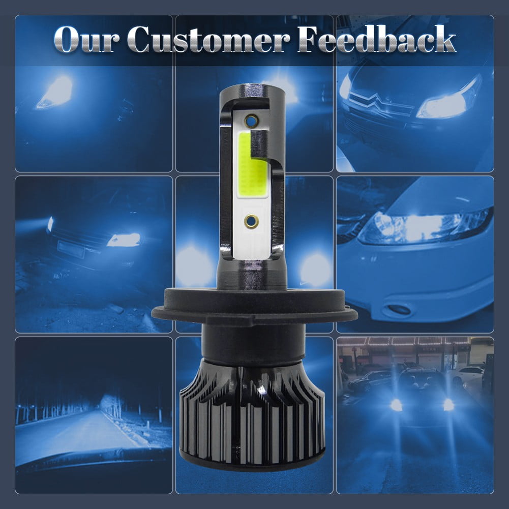 Pair H1 H3 H4 H7 9005 9006 LED Headlight Bulbs Conversion Beam 8000K ...