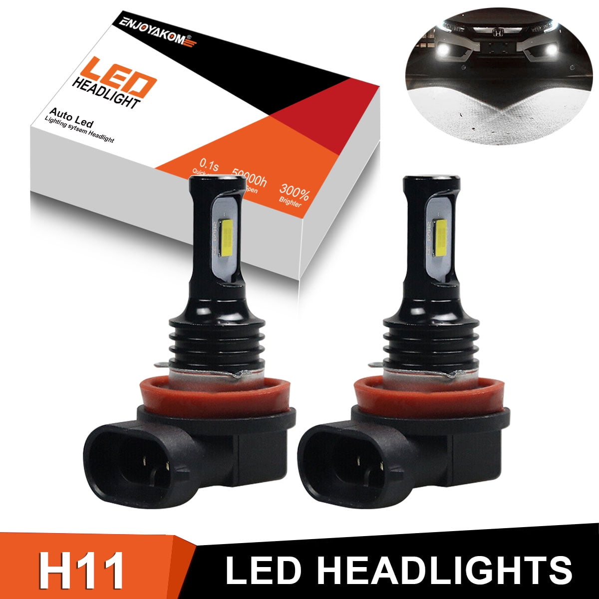 Pair H11 H8 H9 Low Beam/High Beam/Fog Light For Nissan Pathfinder 2017 ...