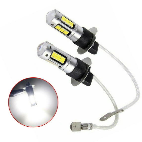 Pair H3 Led Fog Light Bulbs Conversion Kit Super Bright Canbus 6000K ...