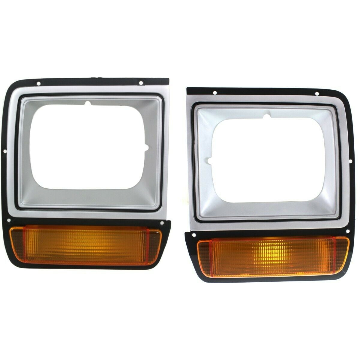 Pair Headlight Doors/Bezels Set of 2 Left-and-Right For Dodge Truck LH ...