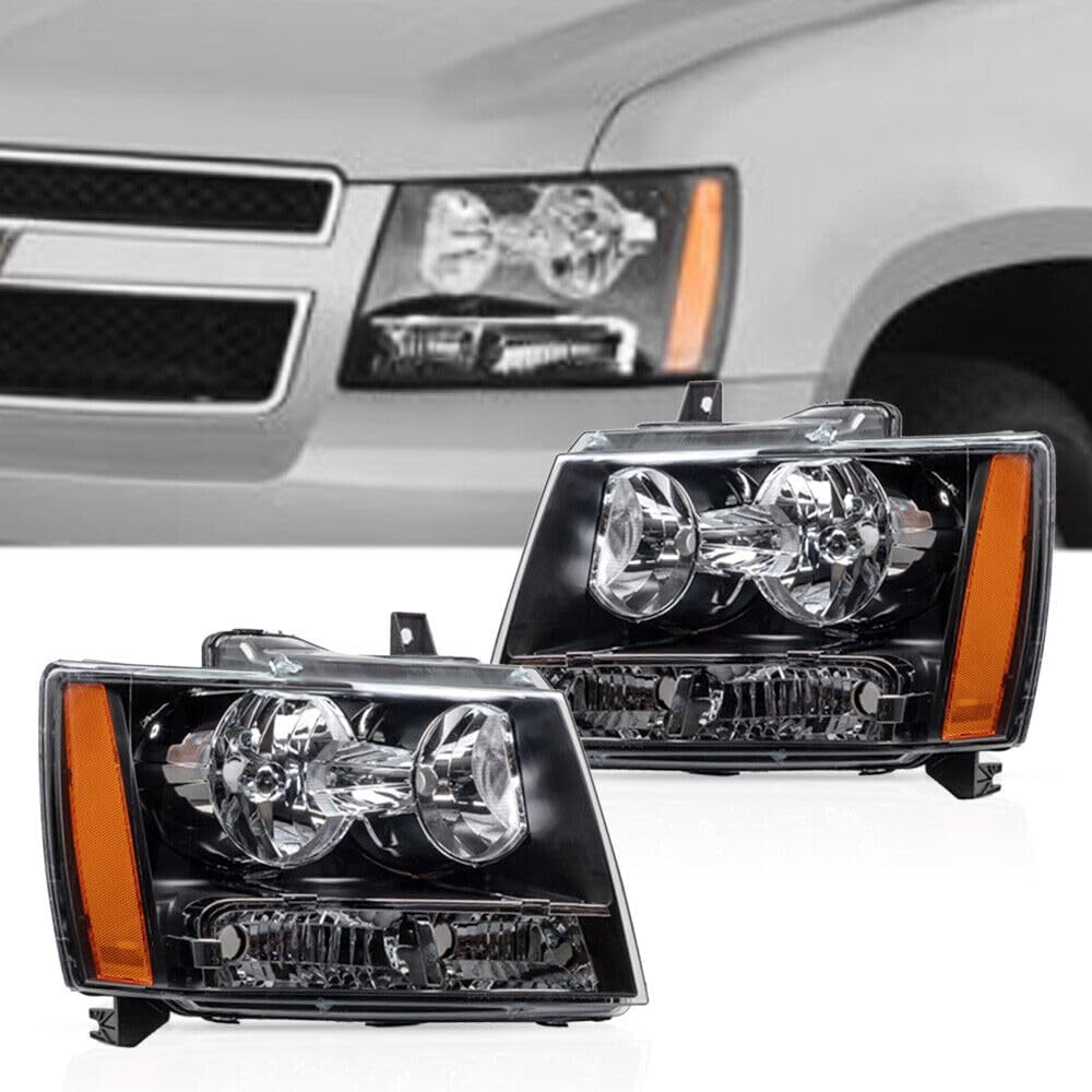 Pair of Headlights Headlamps Assembly Halogen GM2502263 GM2503263 LH+RH Replacement for 2007 ...