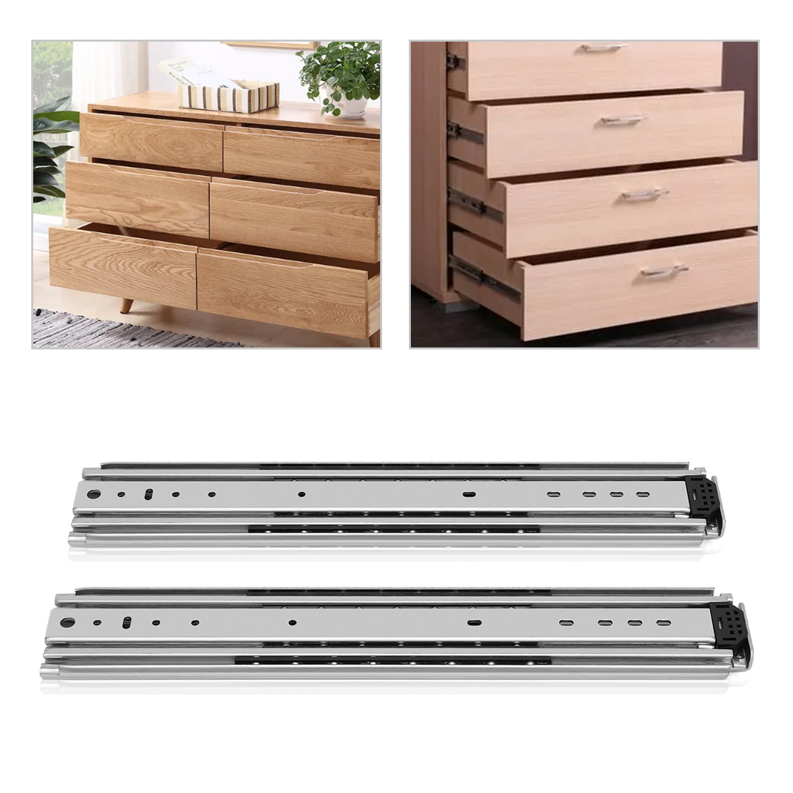 Pair Heavy duty Drawer Slides Heavy duty Tool Cabinets 3 fold Slide ...