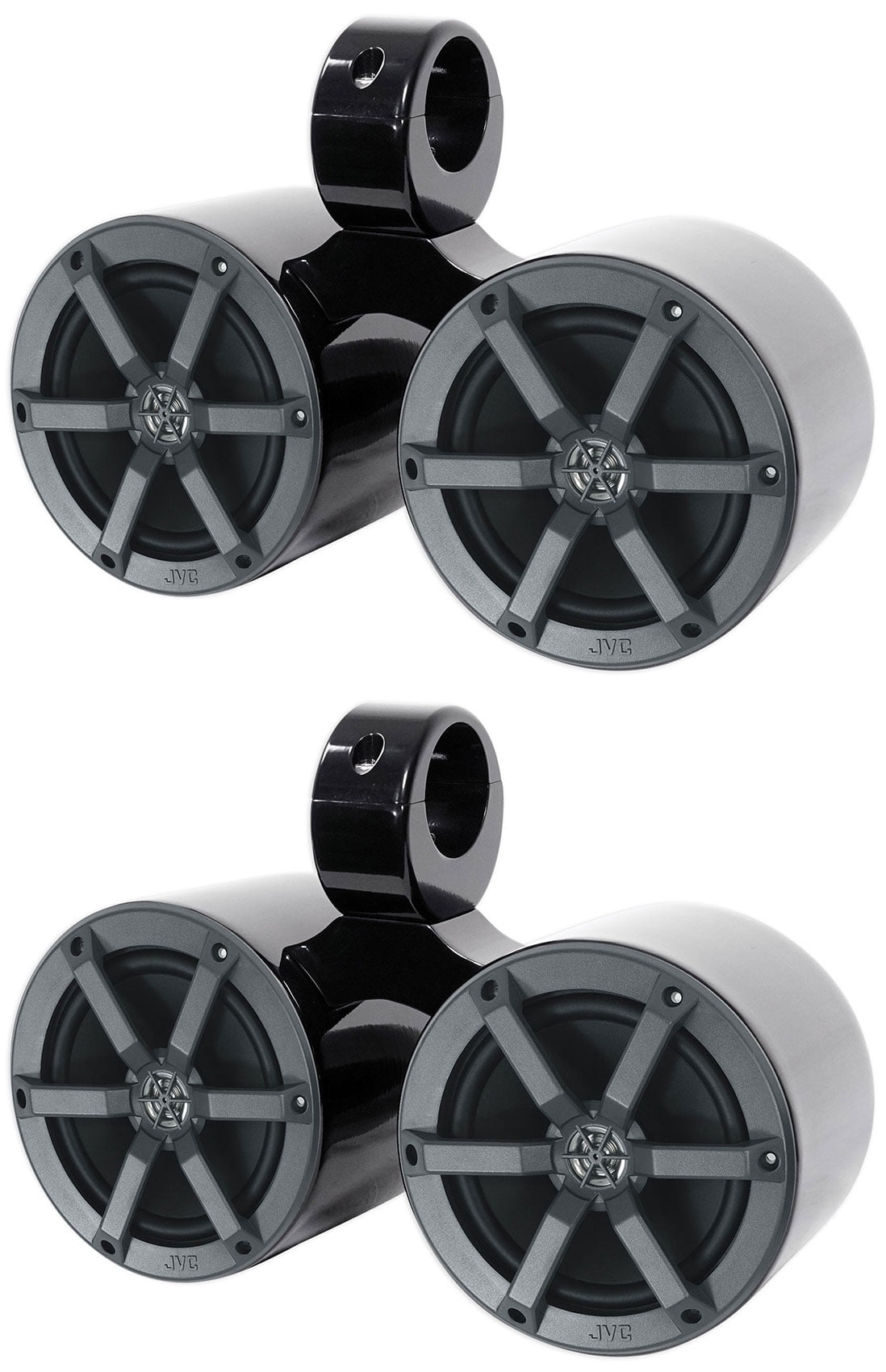 Pair JVC CS-MS620 Black Dual 6.5" 50w RMS Marine Wakeboard Tower Boat ...