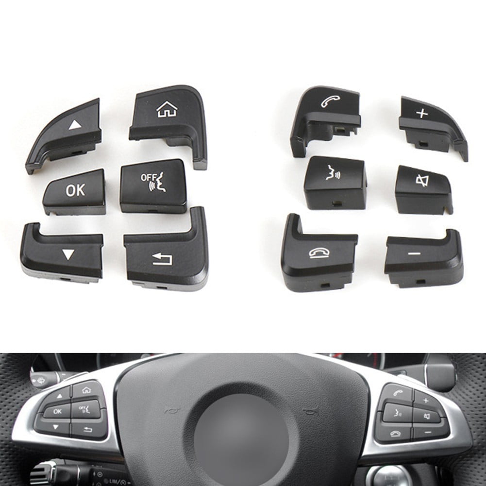 Pair L&R Steering Wheel Switch Button Black for Benz C-Class W205 2015 ...