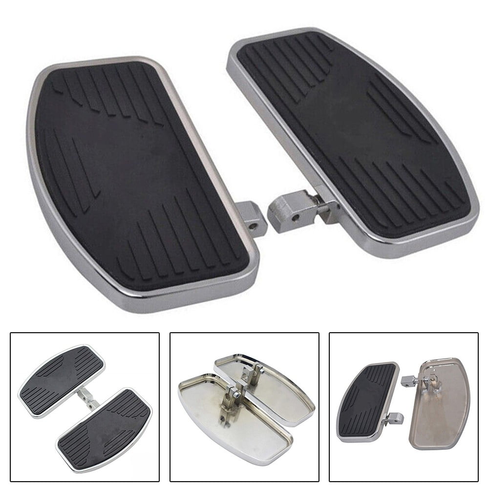 Pair L+R Universal Adjusted Motorcycle Front Rider Floorboards Foot ...