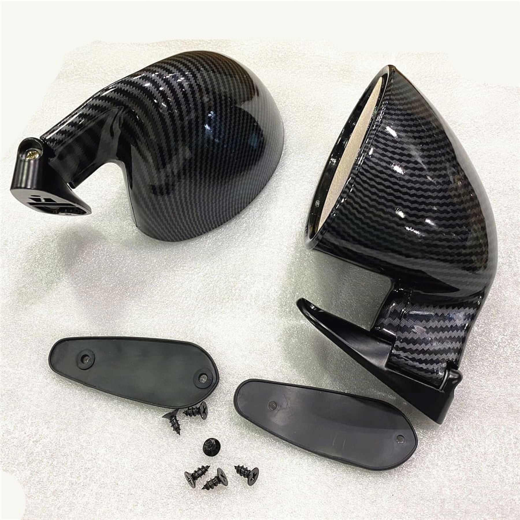 Pair L&R Universal Racing Car Side Wing Mirrors F1 Style Carbon Fiber ...