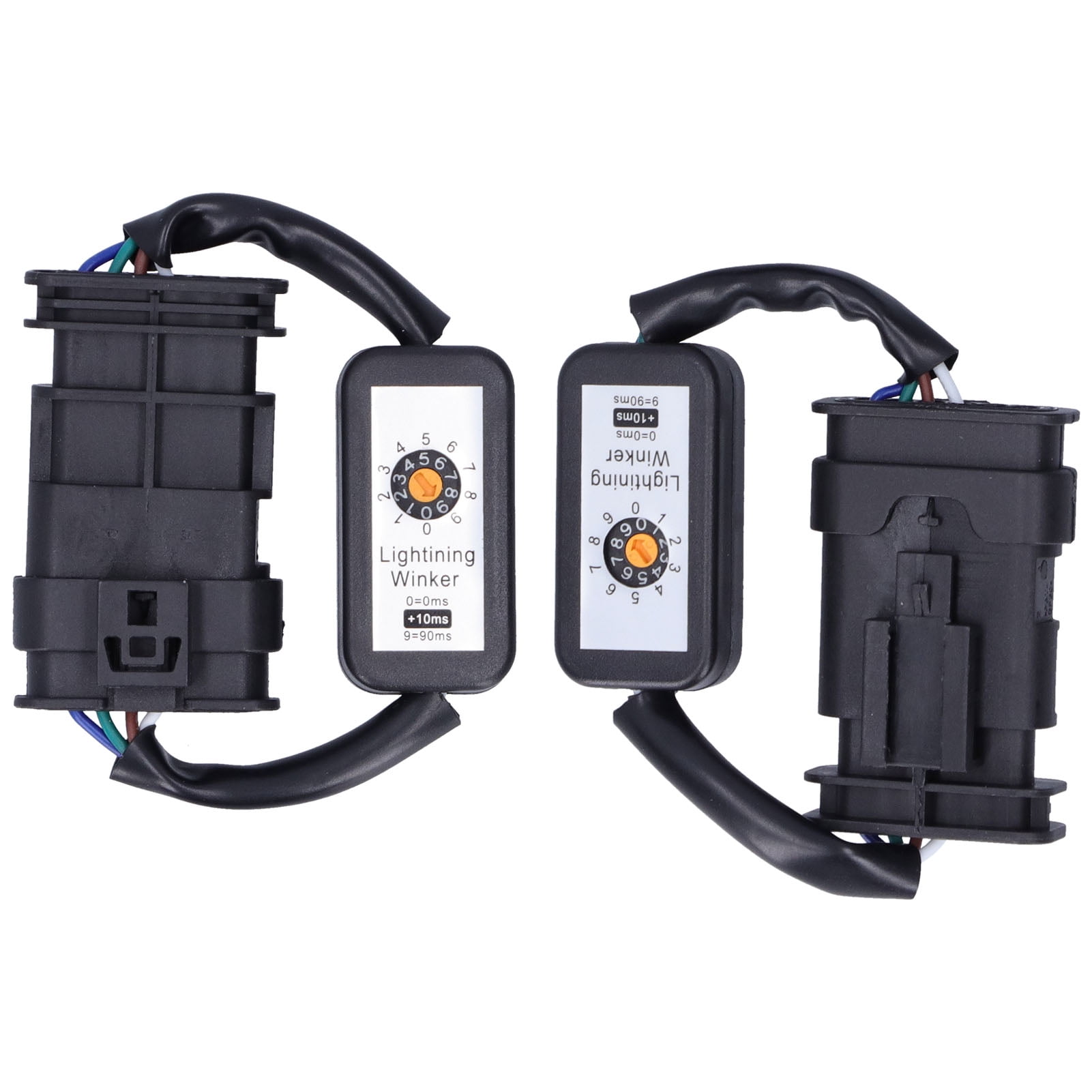 Pair LED Tail Lights Dynamic Turn Signal Adapter Harness Blinker Module ...