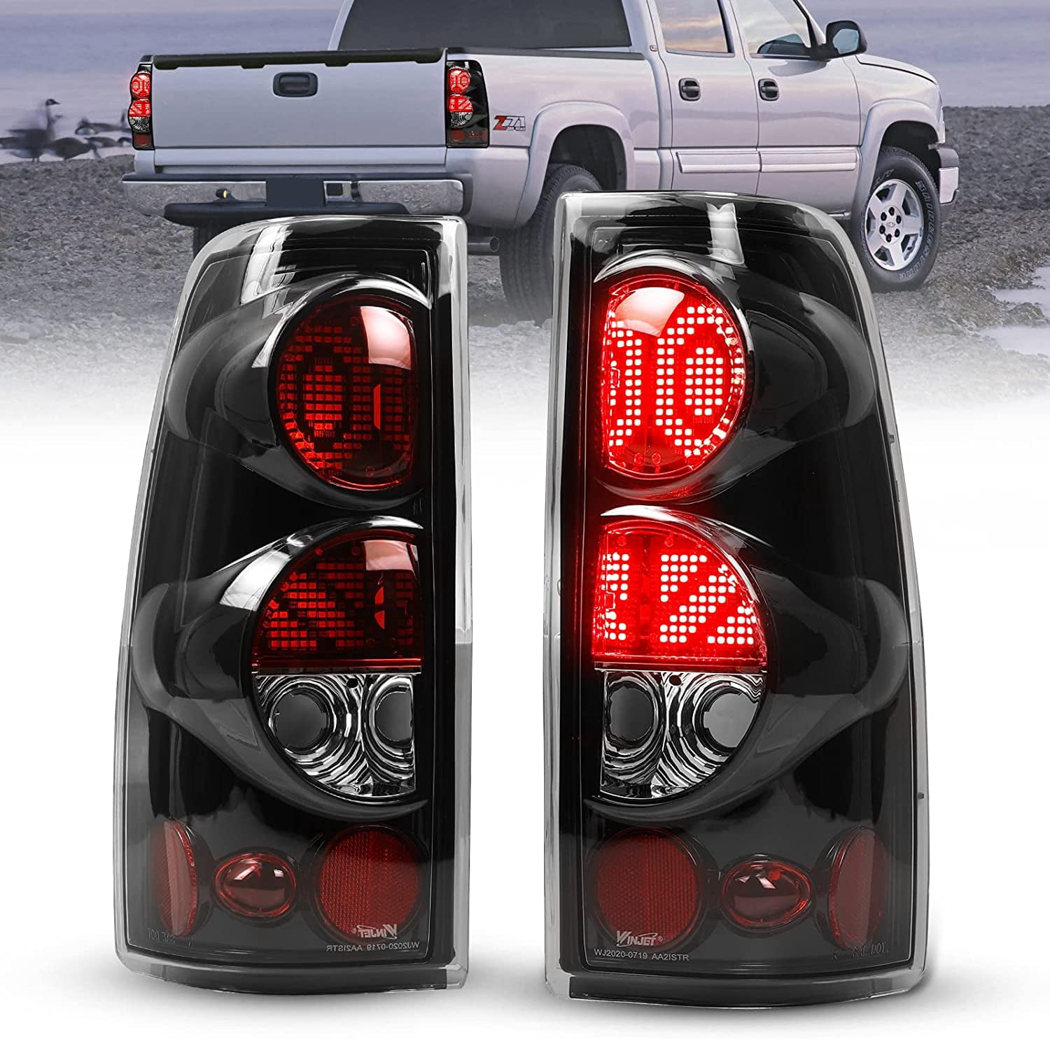 Pair LED Tail Lights Fit for 1999-2006 Chevy Silverado, 2007 Classic ...