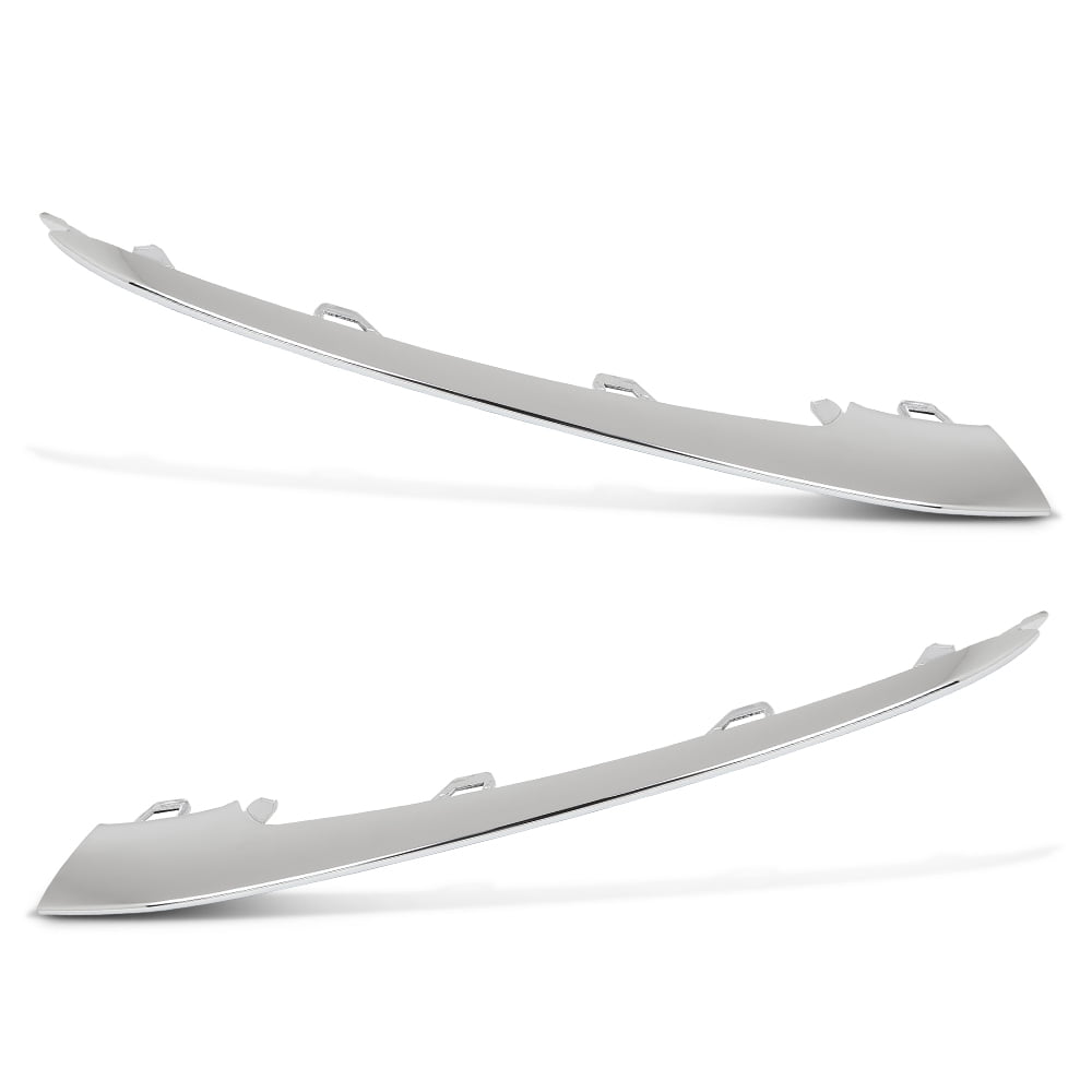 Pair Left Right Front Bumper Lip Trim Chrome Molding Fit For 2018-2020 ...