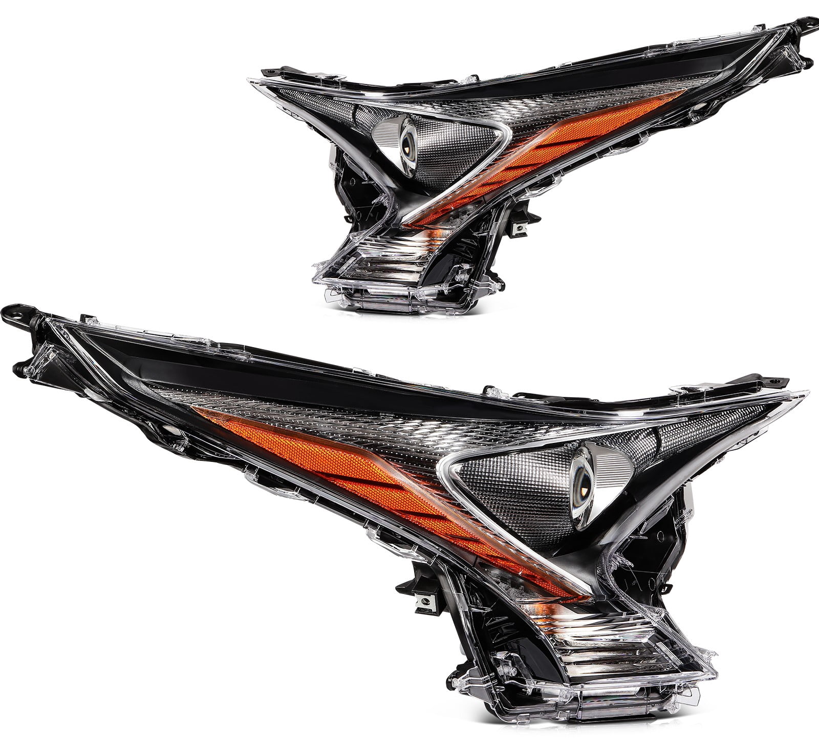 Pair Left+Right Headlights Assembly For Toyota Prius w/LED DRL 2016 ...
