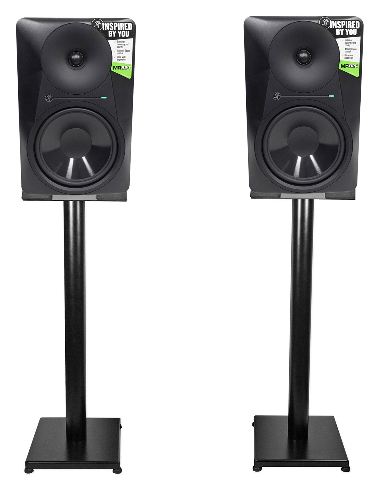 Pair Mackie MR824 8” 85 Watt Powered Active Studio Monitor Speakers+29 ...