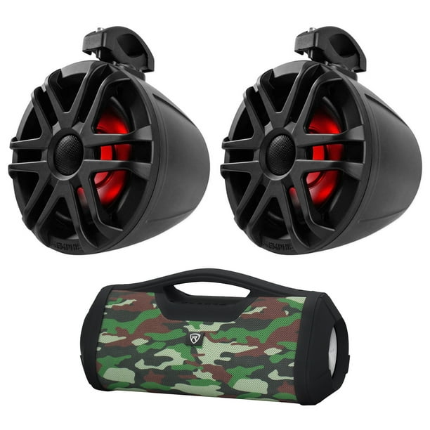 Pair Memphis Audio MXA62PS 6.5" 150w LED Tower Speakers For RZR/ATV/UTV ...