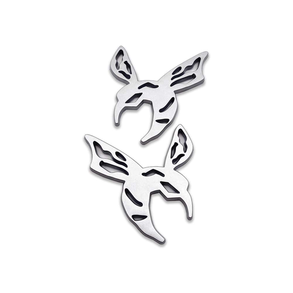 Pair Metal Bee Logo Car Emblem Premium 3D Side Fender Badge Wasp ...