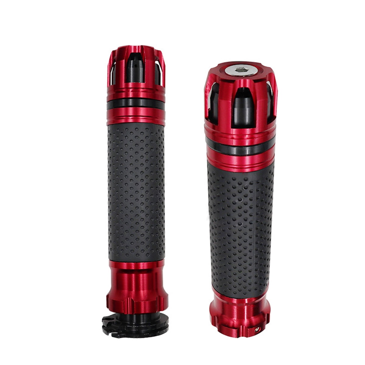 Pair Motorcycle Handlebar Rubber Hand Grips Aluminum Tube Motorcycle ...