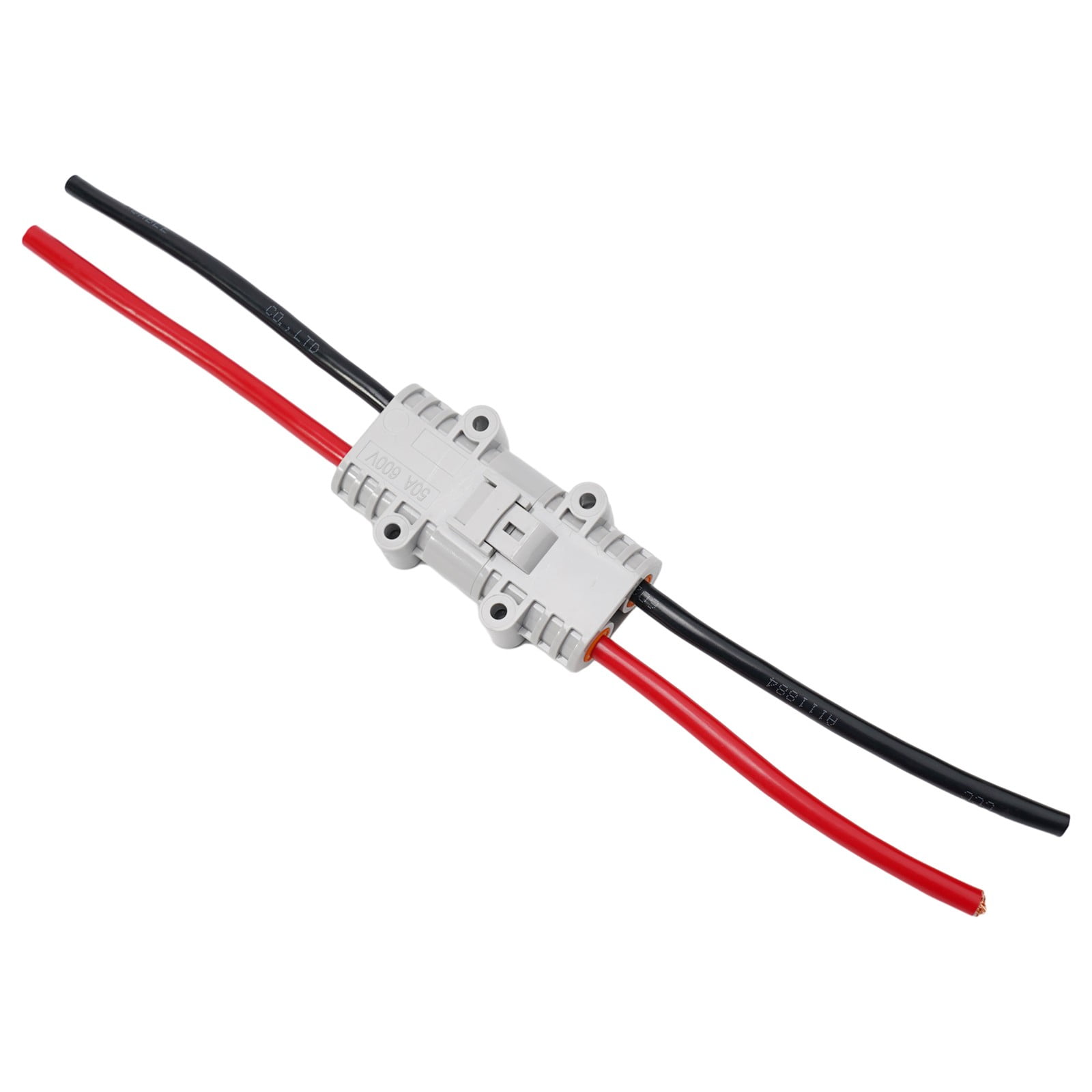Pair Of 50 Amp 600V 6 Awg Grey Forklift Cable Power Connectors Male ...