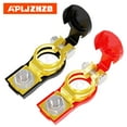 Pair Of Car Battery Cable Terminal Clamps Connectors Negative Positive ...