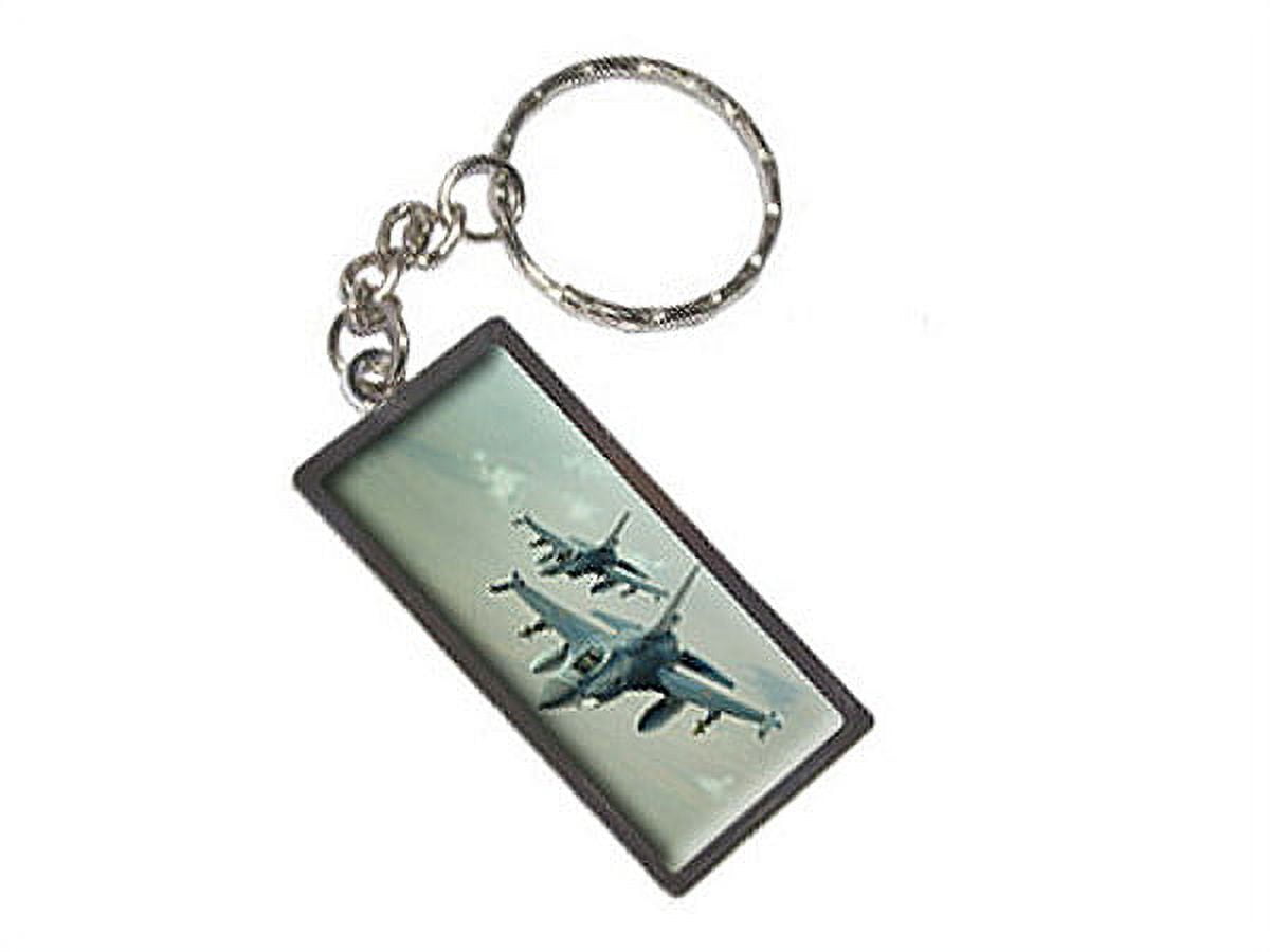 Pair Of F-16 Falcon Jet Fighters Metal Rectangle Keychain - Walmart.com