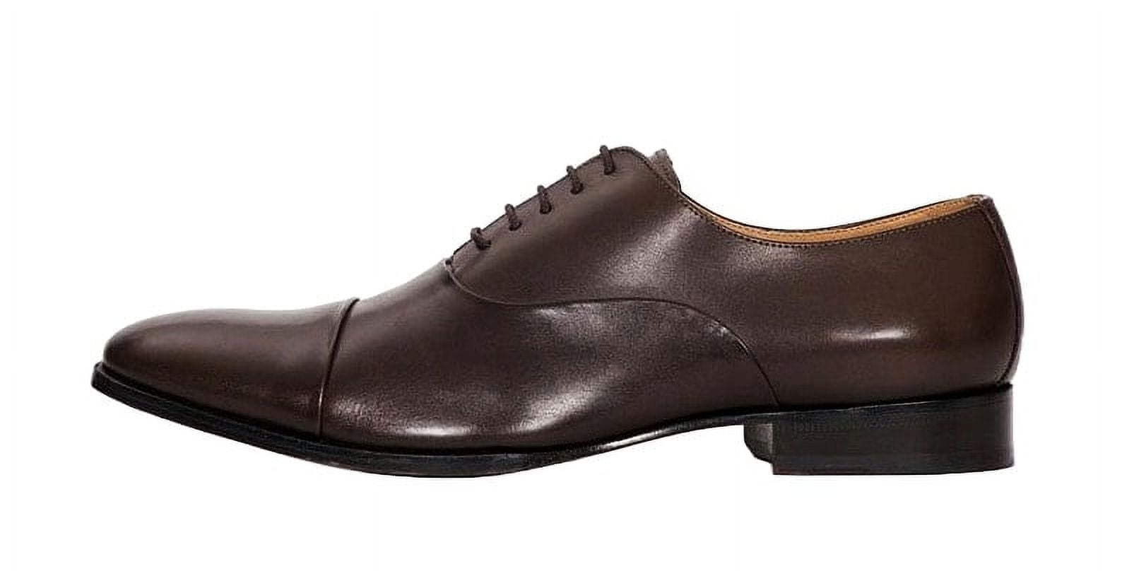 Pair Of Kings Shoes Men's Pure Nuts Brown Leather Lace Up Cap Toe Dress ...
