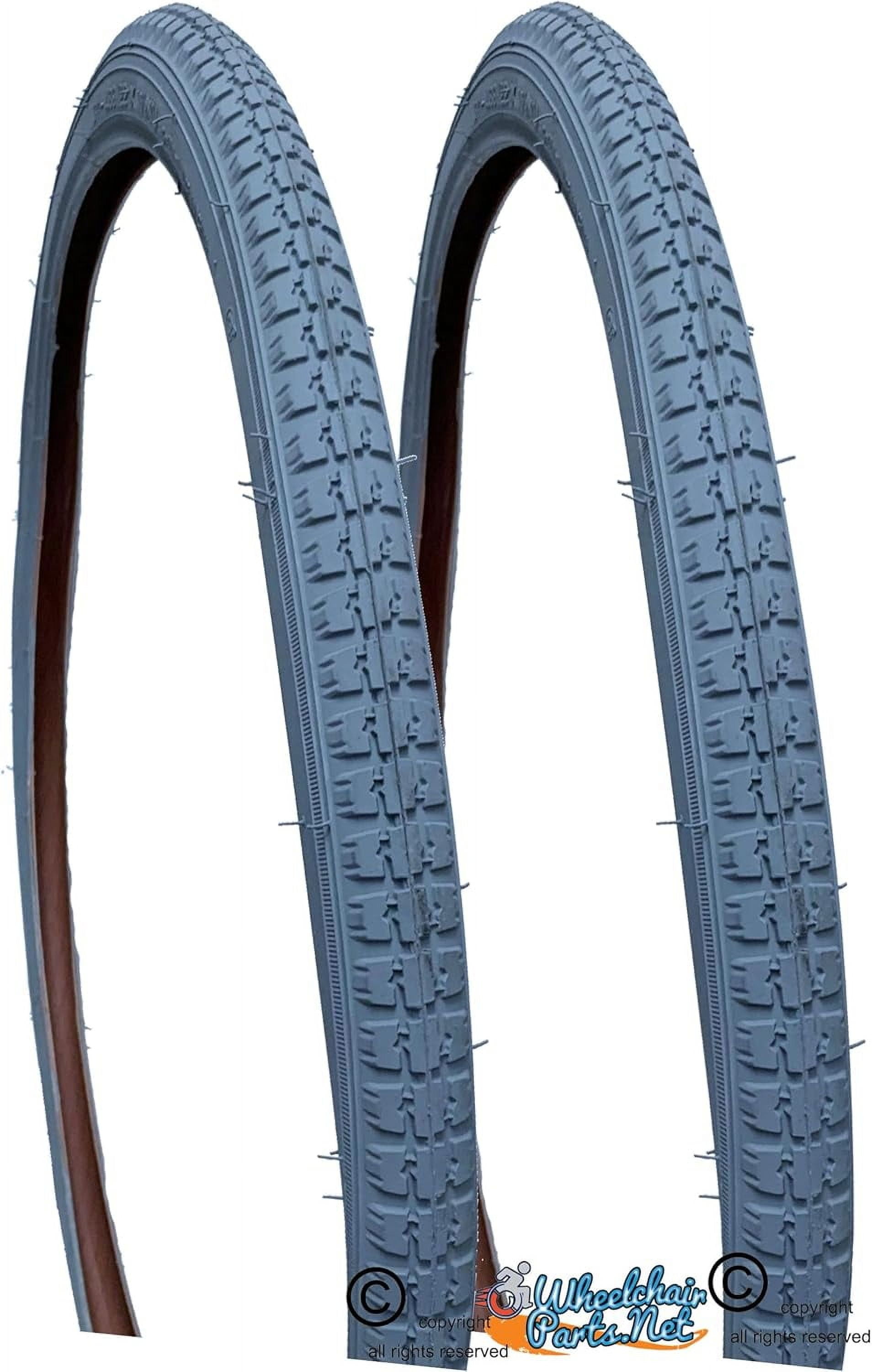Pair Of Primo Gray 24 x 1-3/8" wheelchair Street Tire # C-63G, Gray - Walmart.com