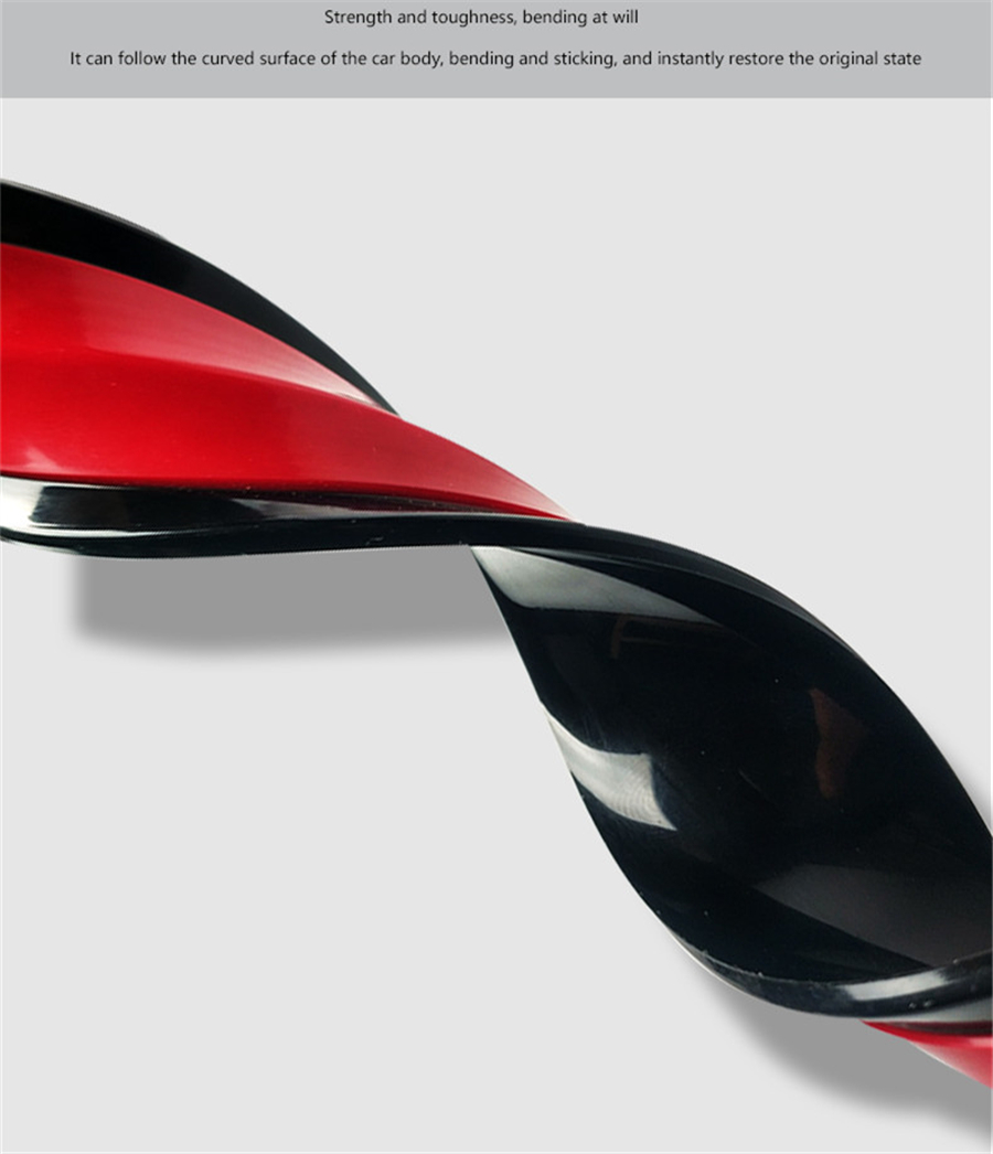 Pair PVC Car Bumper Protector Corner Guard Anti-Scratch Strips Molding ...