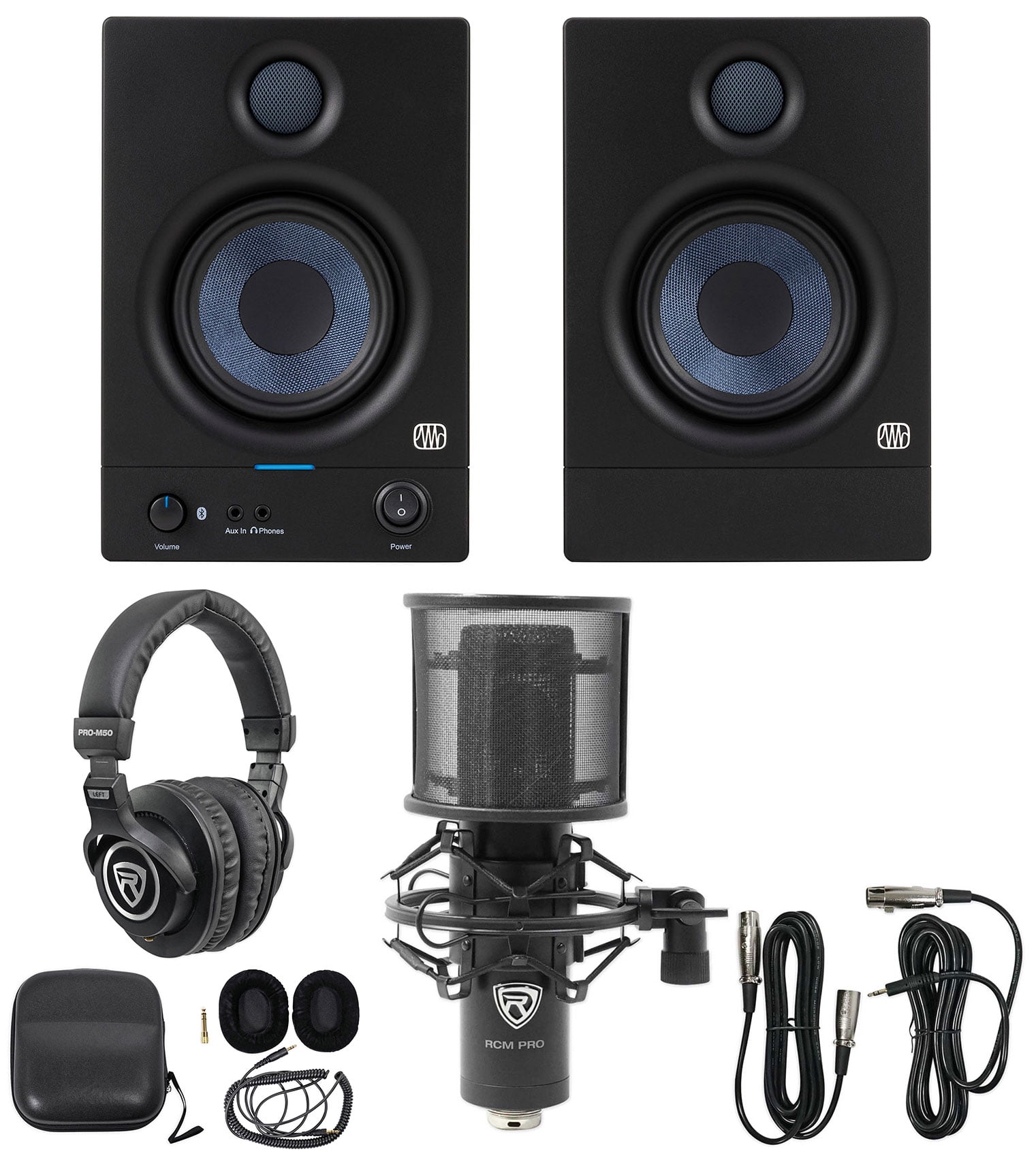 Pair Presonus Eris 4.5BT 2nd Gen 4.5" Studio Monitors w/Bluetooth+Mic ...