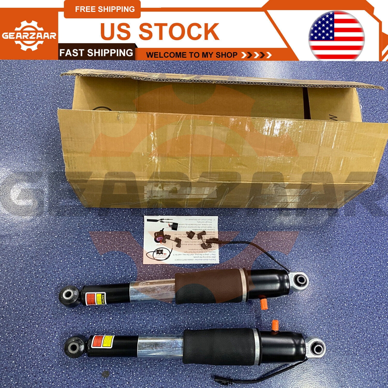 Pair REAR Air Shock Absorbers for 2015-20 Escalade Suburban Tahoe Yukon ...
