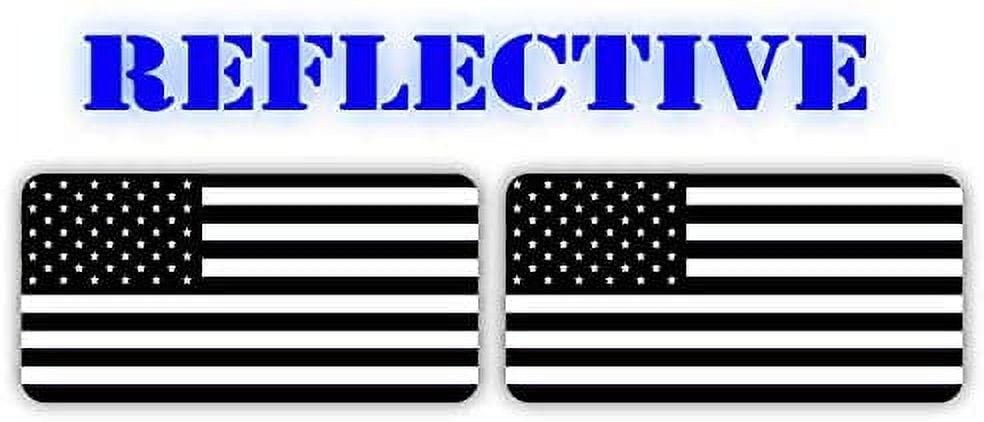Pair | REFLECTIVE American Flag Hard Hat Stickers Both Facing The Same ...