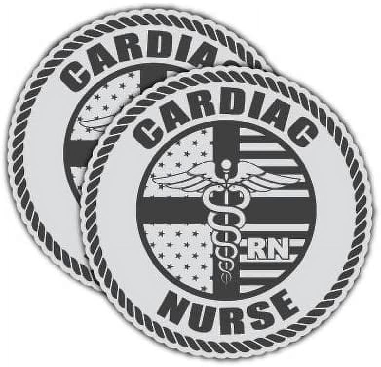 Pair | REFLECTIVE Cardiac Nurse Hard Hat Stickers | Lunchbox Decals ...