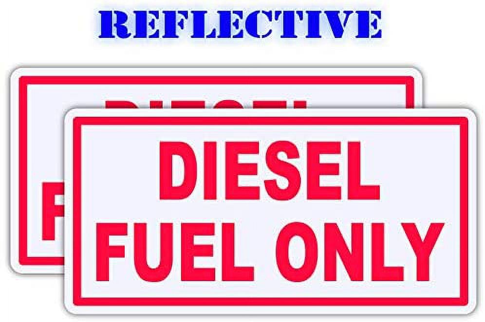 Pair | REFLECTIVE Diesel Fuel Only Red Vehicle Sticker Decal | Fleet ...