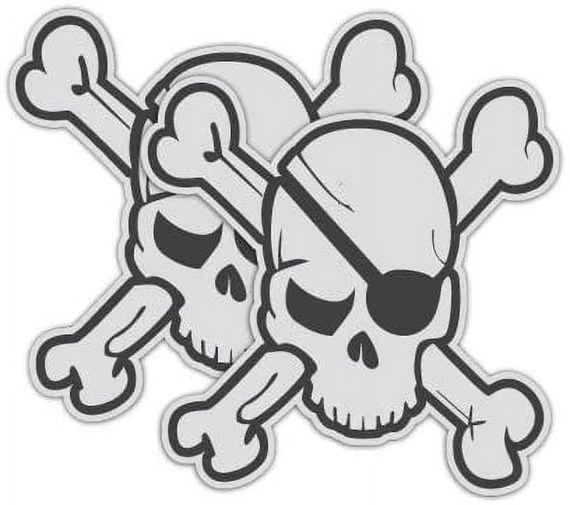 Pair | REFLECTIVE Eye patch Wearing Skull | Molon Labe | Black Ops ...