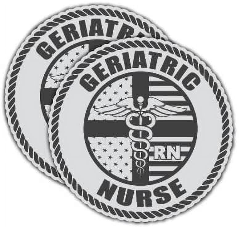 Pair | REFLECTIVE Geriatric Nurse Hard Hat Stickers | Lunchbox Decals ...