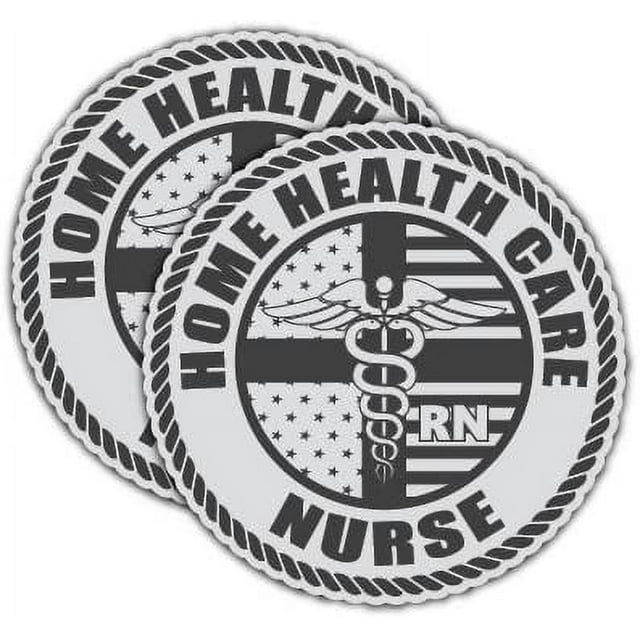 Pair | REFLECTIVE Home Health Care Nurse Hard Hat Stickers | Lunchbox ...