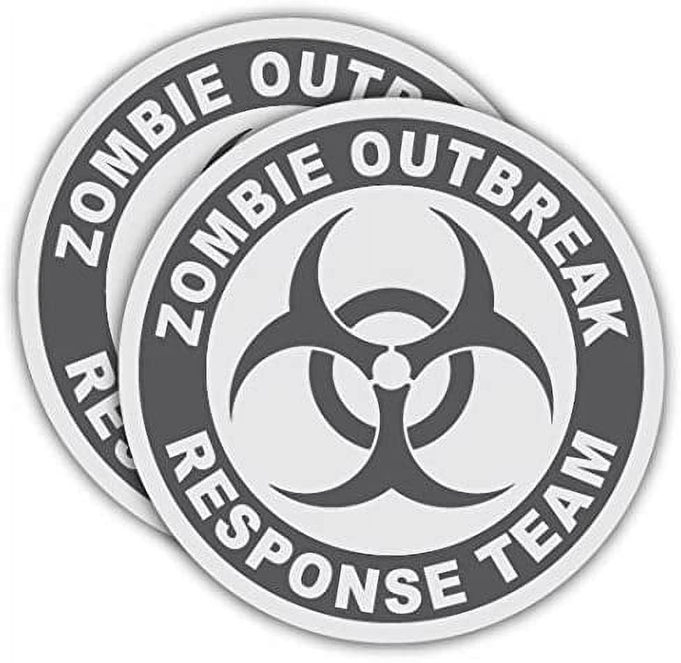 Pair | REFLECTIVE Zombie Outbreak Response Team Hard Hat Decals ...