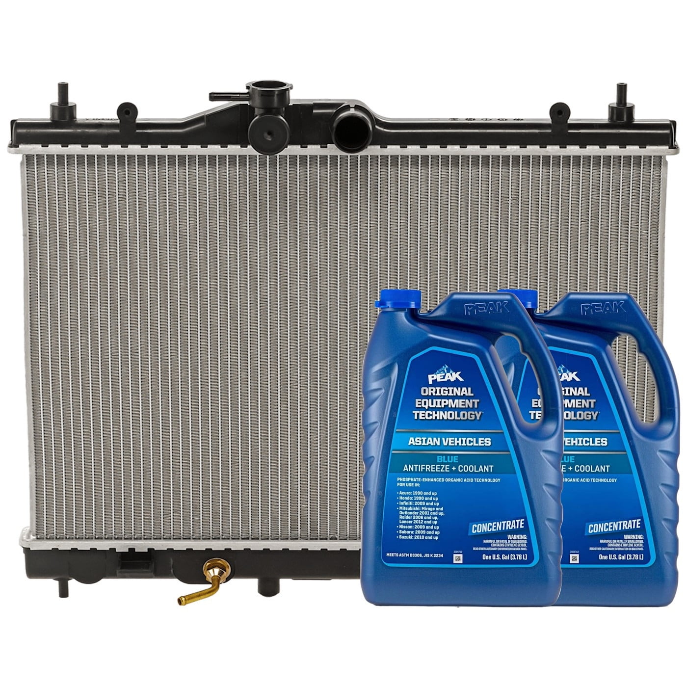 Pair Radiators for Nissan for Versa 2011-2012 - Aluminum Core - With ...