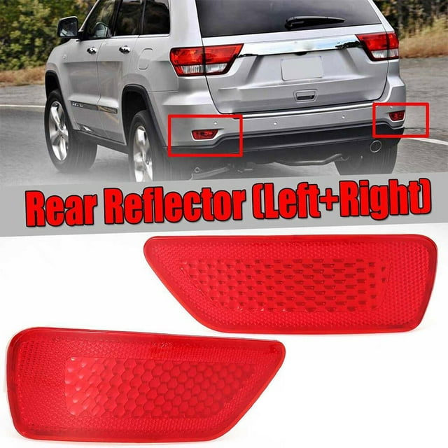 Pair Rear Bumper Reflector Light For Jeep Grand Cherokee 2011 2012 2013 ...