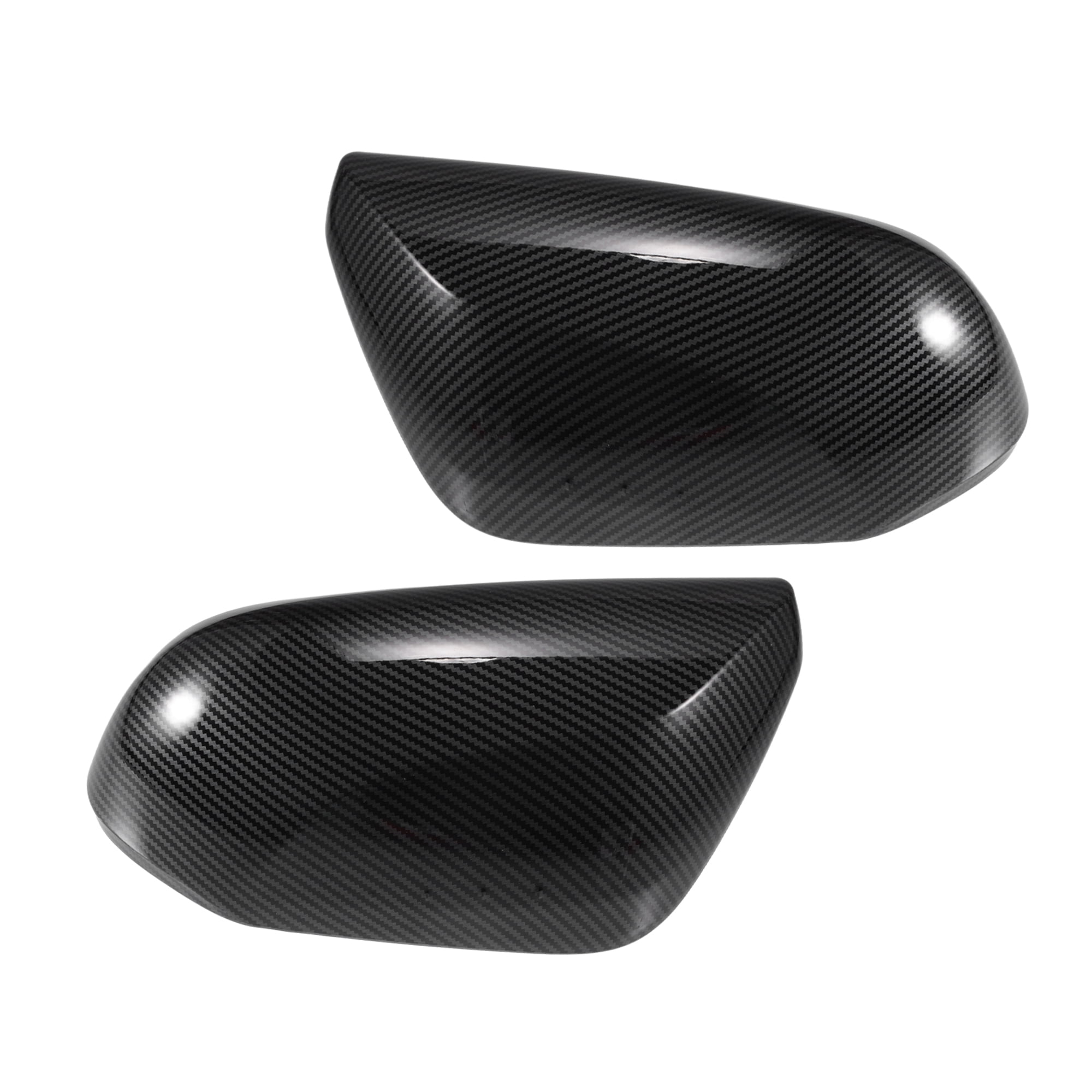 Unique Bargains Pair Rear View Mirror Cover Cap Overlay Black Carbon ...