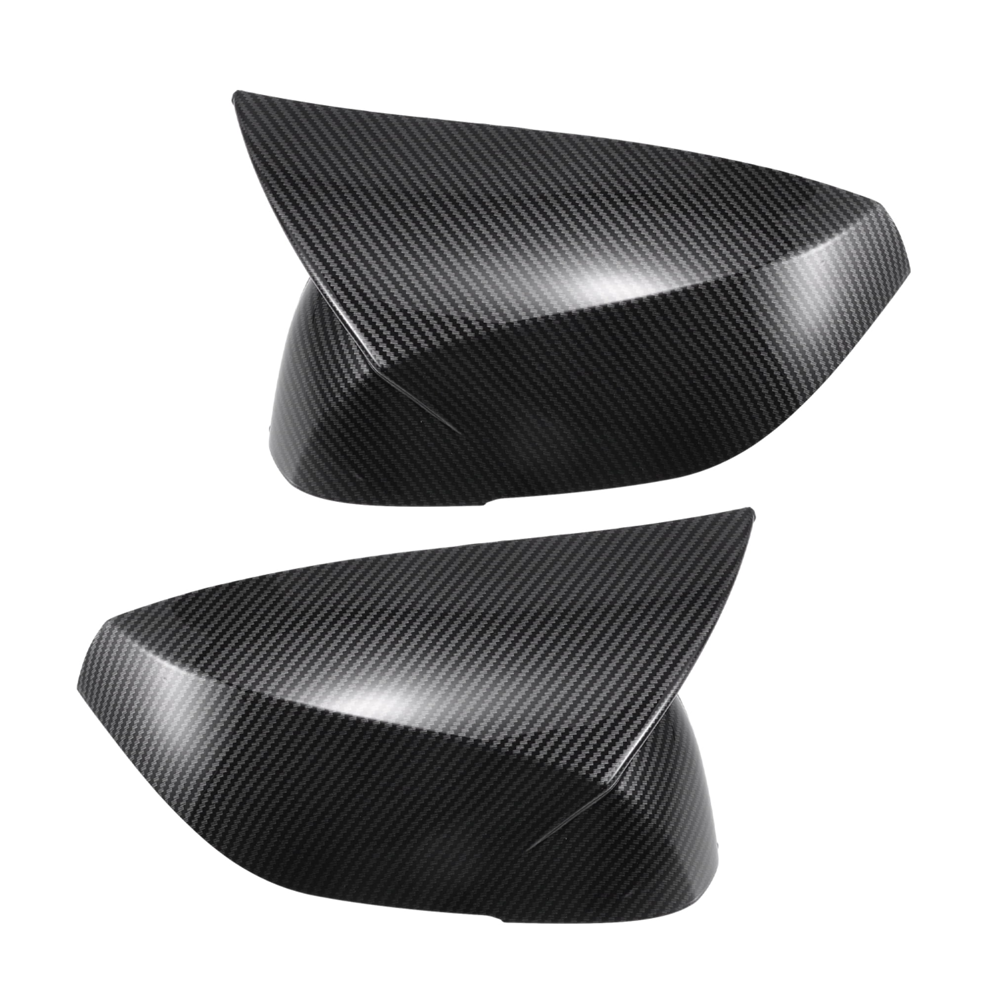 Pair Rear View Mirror Cover Overlay Black Carbon Fiber Pattern for ...