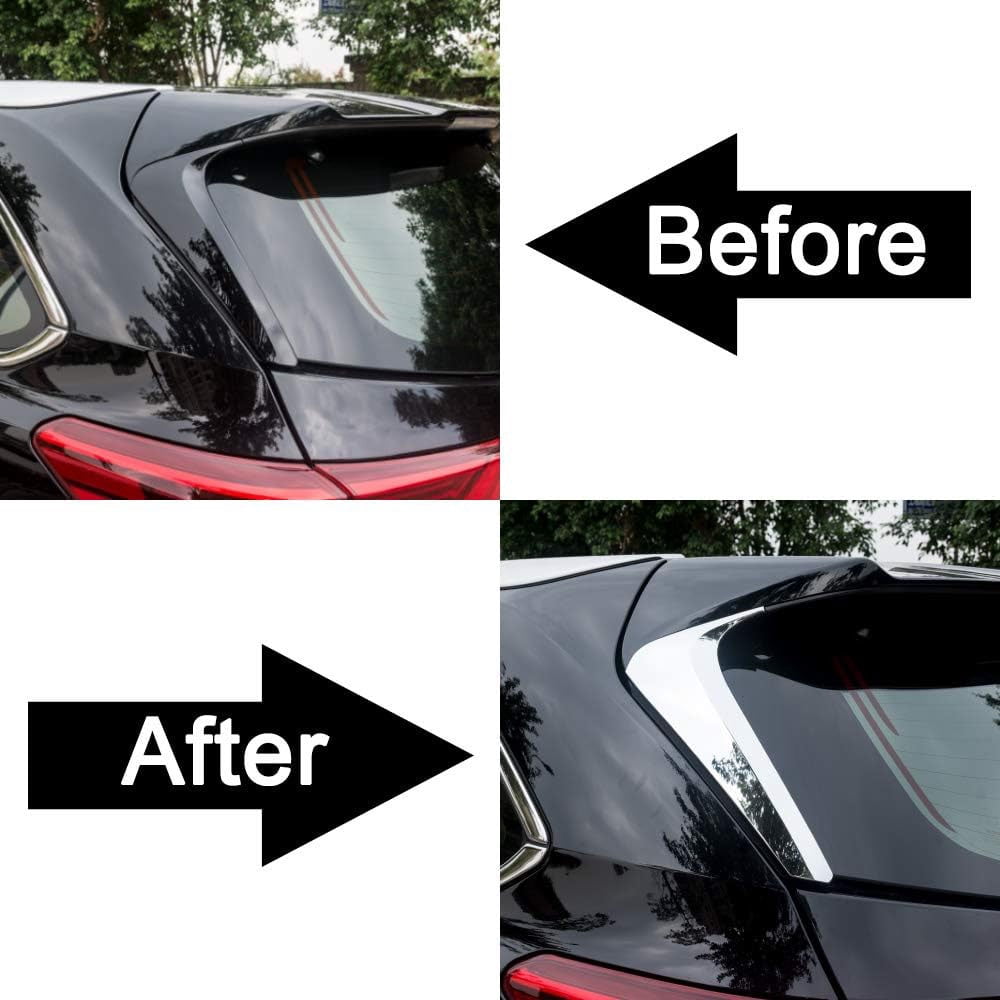 Pair Rear Window Side Spoiler Wing Cover Trims For Toyota Highlander ...