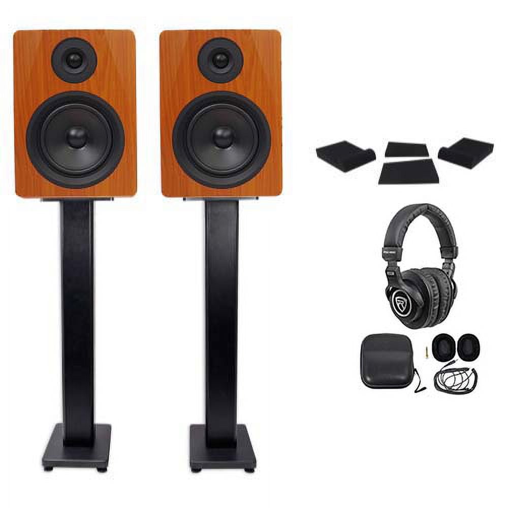 Pair Rockville APM6C 6.5" 350W Powered Studio Monitors+Stands+Pads ...