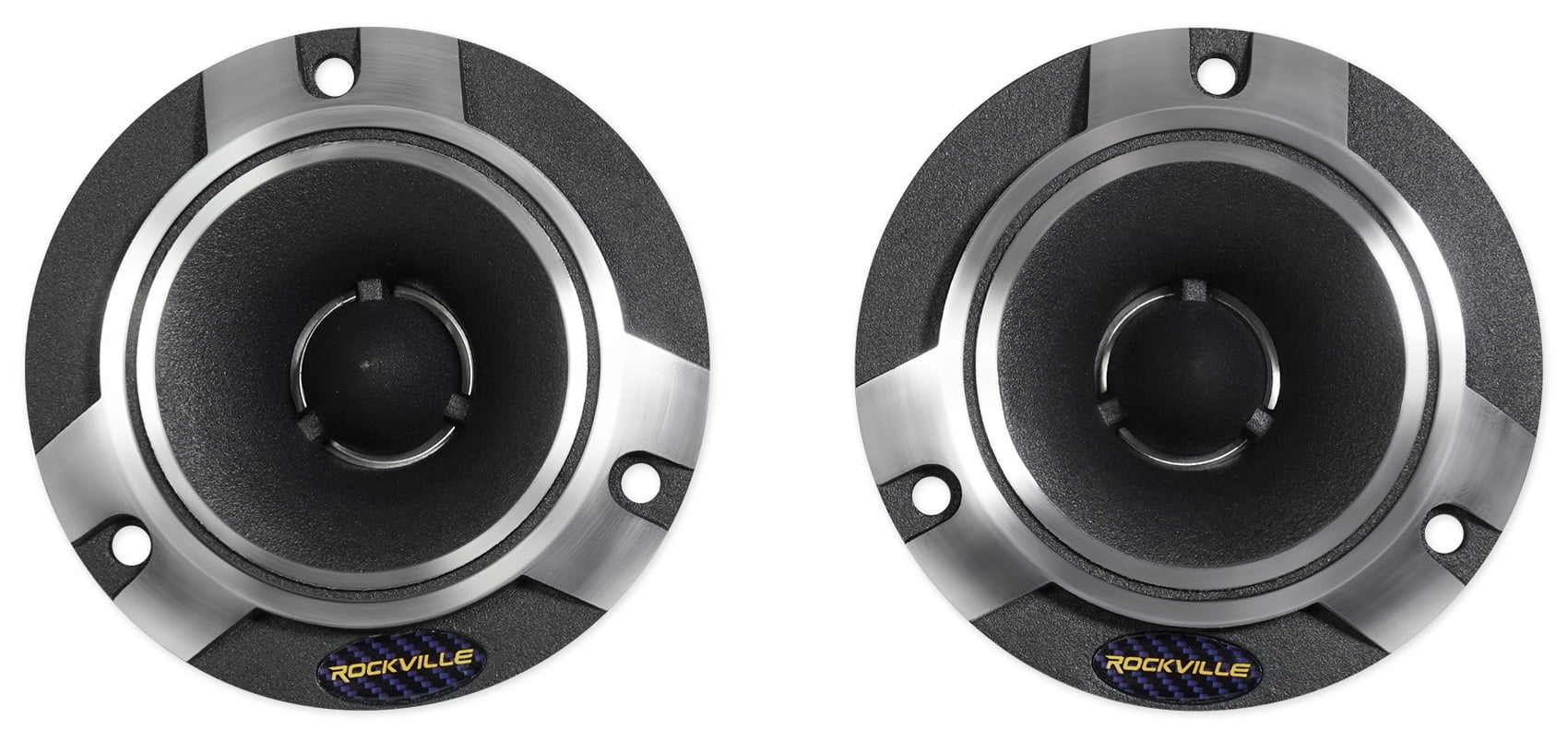 Pair Rockville RT5 2.8" Aluminum Car/Pro Tweeters w Titanium Diaphragm ...