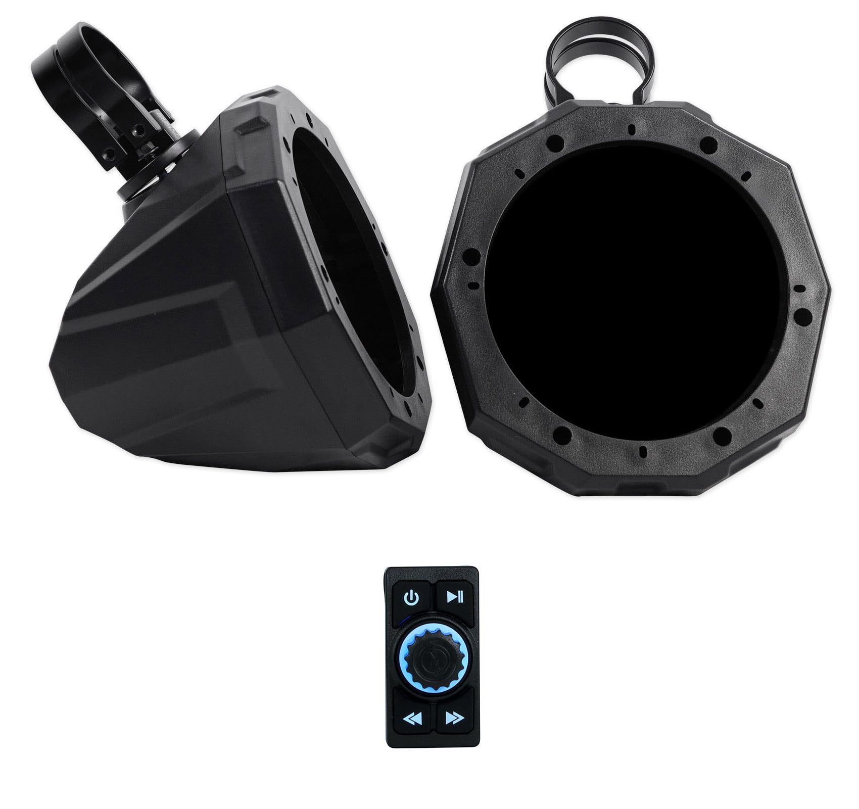 Pair SSV 6.5" Tower Speaker Pods w/ 1.5" Clamps+Memphis Bluetooth ...