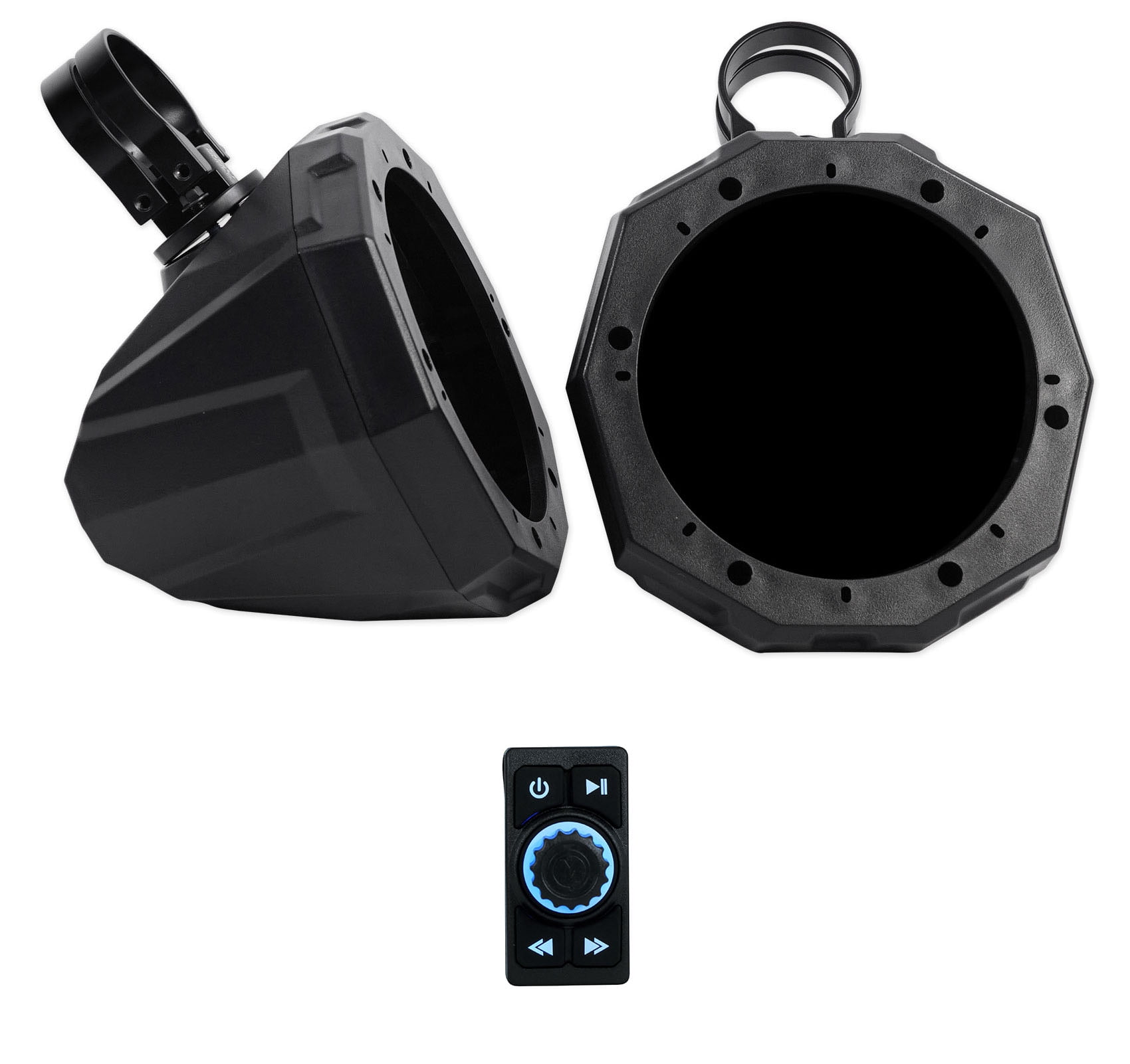 Pair SSV 6.5" Tower Speaker Pods w/ 1.75" Clamps+Memphis Bluetooth ...