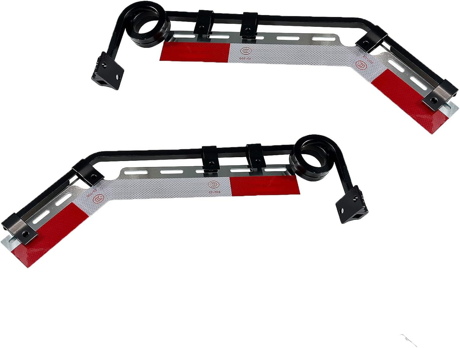 Pair Semi Truck Angled Mud Flap Hangers Kit Suspension Dampening ...
