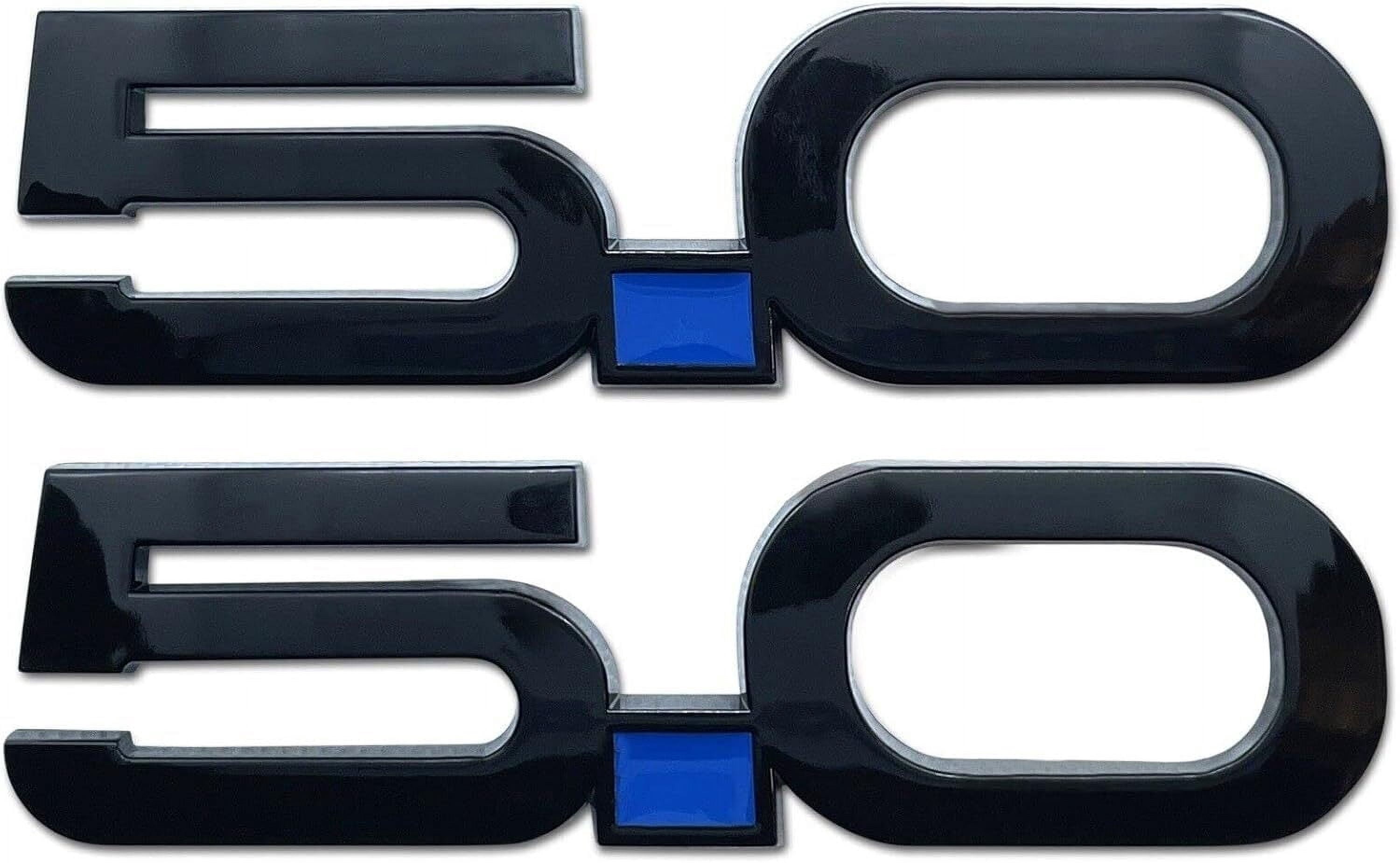 Pair Set 5.0 Emblem Door 3D Fender Side Badge Right Left Decals ...