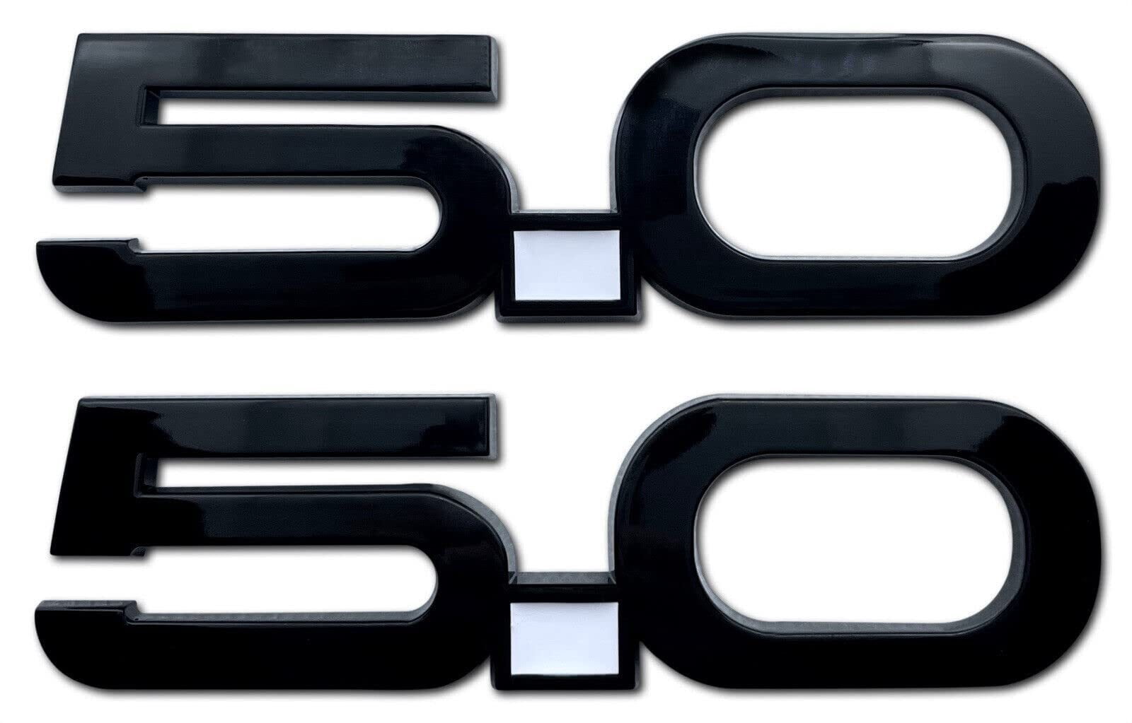 Pair Set 5.0 Emblem Door 3D Fender Side Badge Right Left Decals ...