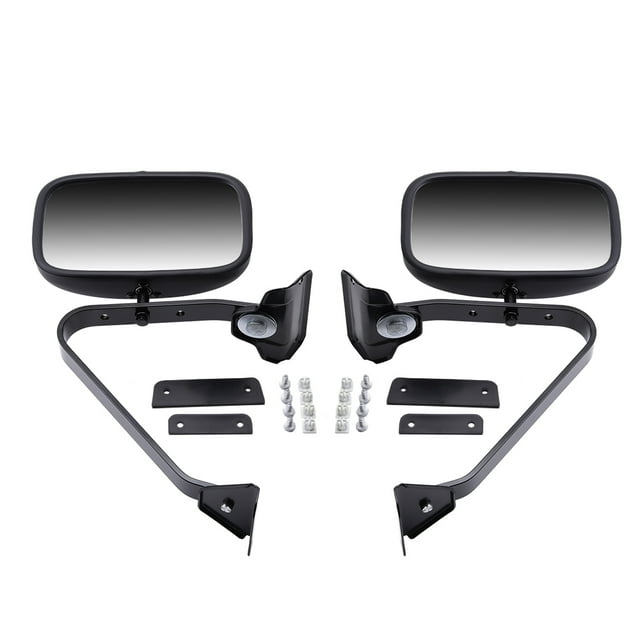 Pair Set Manual Side View Mirrors 5x8 Swing Lock with Plastic Housing ...